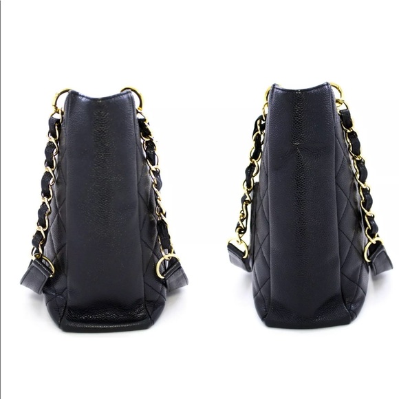 CHANEL | Bags | Chanel Caviar Pst Chain Shoulder Bag Shopping Tote ...